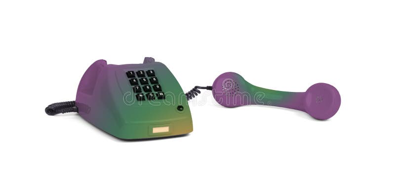 Vintage Telephone - Multi Colored Stock Photo - Image of purple ...