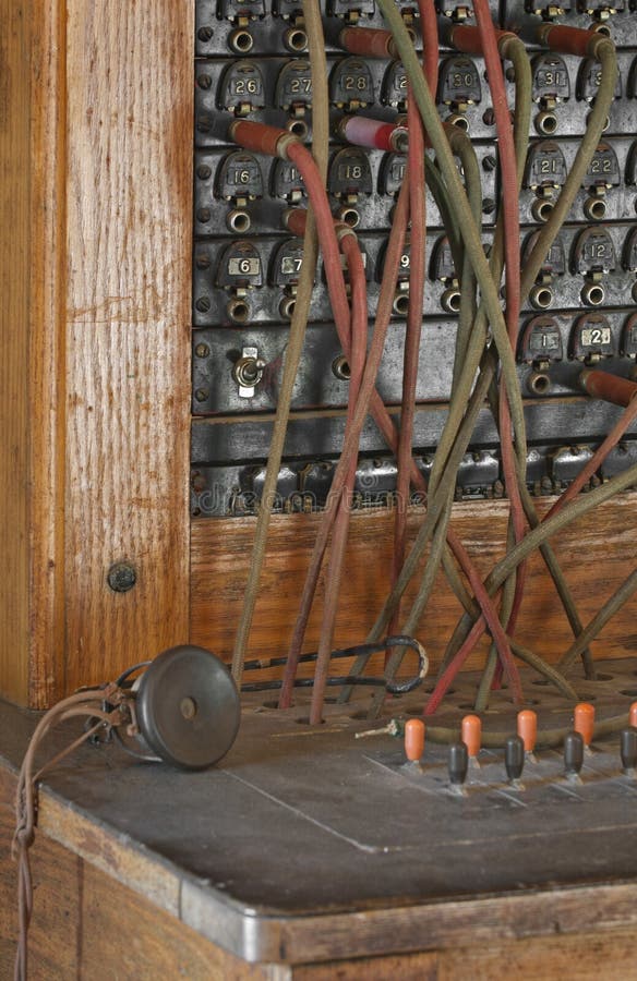 Vintage Telephone Operator's Board Stock Image - Image of desk ...