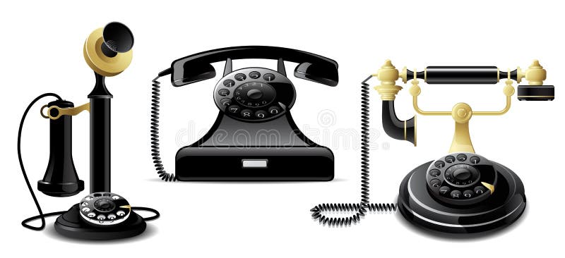 Telephone sets stock vector. Illustration of object, isolated - 3243880