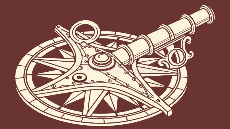 Vintage Telescope and Compass, Symbolizing Exploration and Discovery ...