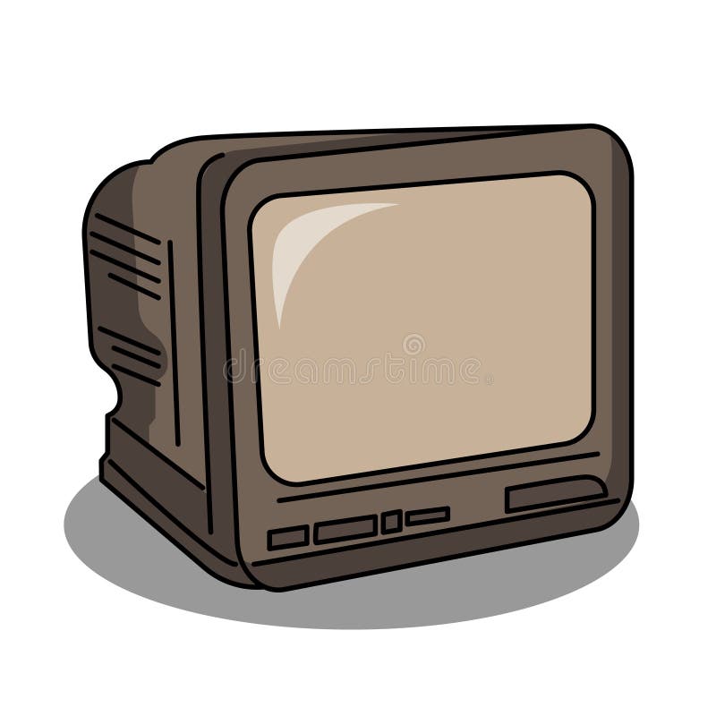 Vintage Television Cartoon Vector Illustration Stock Vector ...