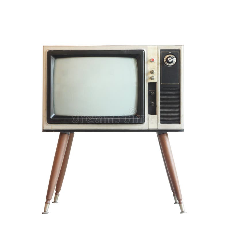Old Retro Vintage TV Console Set, Fifties Isolated Stock Photo - Image ...