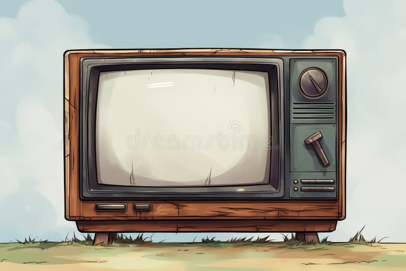 Vintage Television Screen Mockup Generated by Ai Technology for ...