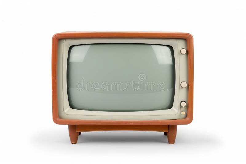 Vintage Television Set with Retro Design, Featuring Rounded Screen and ...