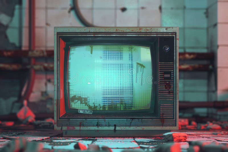 A Vintage Television Sits on a Table, Reminiscent of Older Times Stock Photo - Image of decor ...