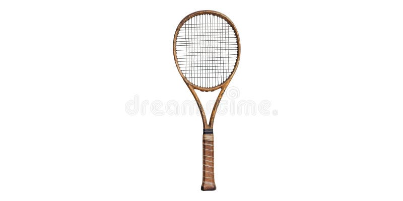 Vintage Tennis Racket Isolated on Transparent Background Stock Image ...