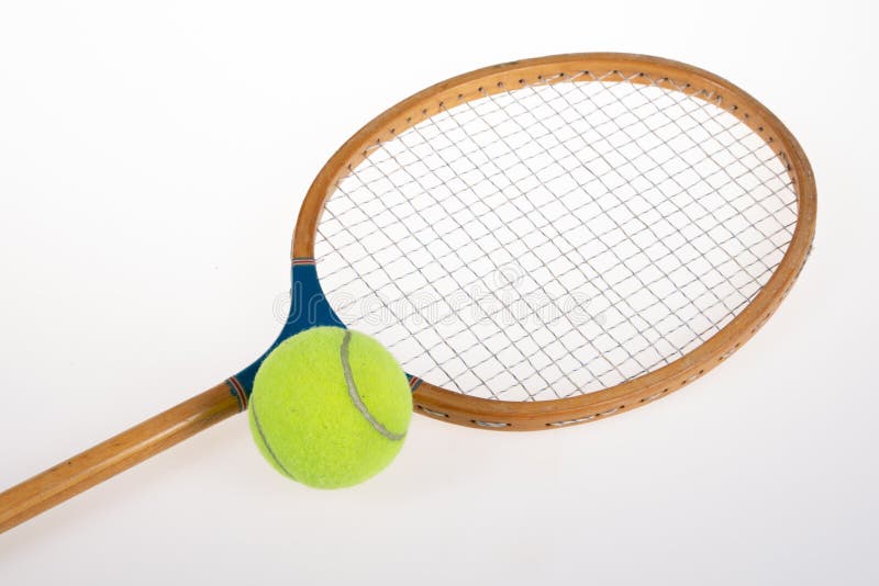 Vintage Tennis Racquet Isolated White Stock Photos - Free & Royalty ...