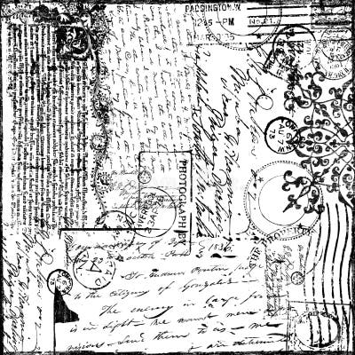 Vintage Text Collage Victorian Background Paper Stock Illustration ...
