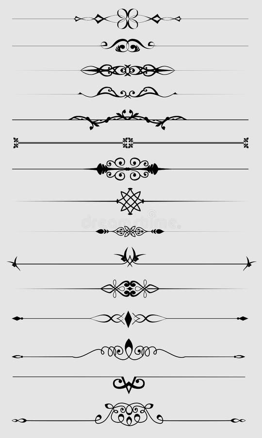 Vintage text dividers set stock vector. Illustration of anniversary ...