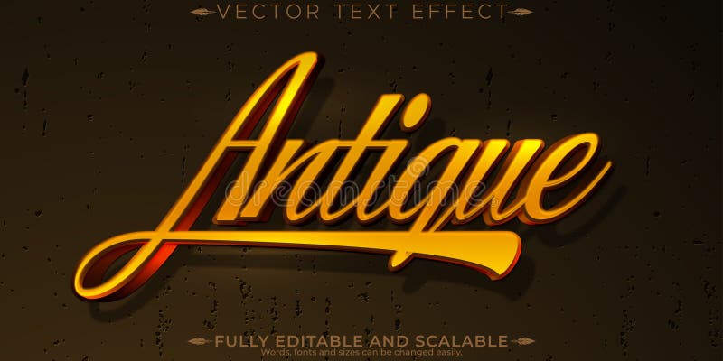 Vintage Text Effect, Editable Ancient and Historic Customizable Font ...