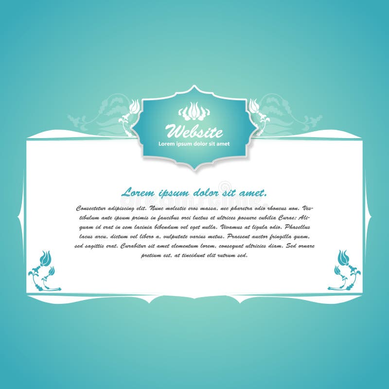 Vintage Text Frame with Border Stock Illustration - Illustration of ...