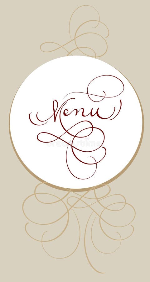 Menu Restaurant Hand Drawn Lettering Phrase Text Vector Illustration ...