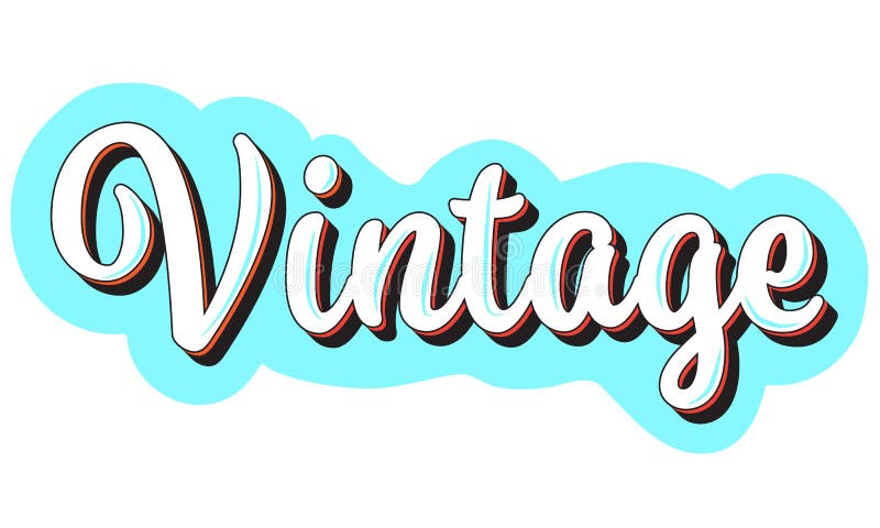 Vintage text word stock vector. Illustration of ancient - 146108894