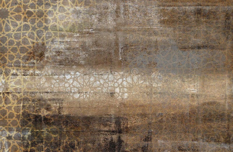 Vintage Texture Wallpaper and Islamic Pattern Stock Illustration ...