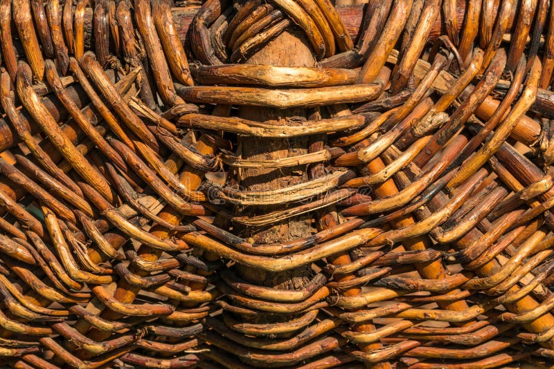 Decorative Background of Wicker Branches of Willow Stock Photo - Image ...