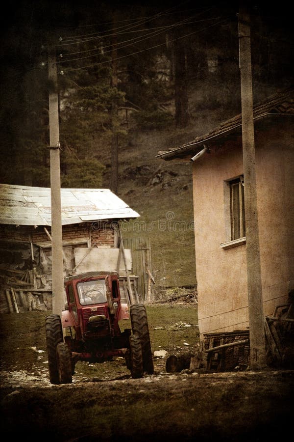 Vintage landscape stock image. Image of antique, field - 30272625