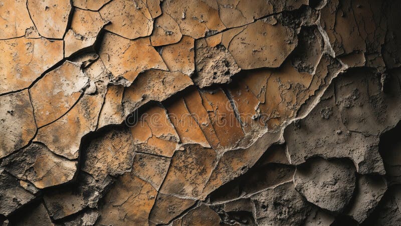 Vintage Textured Wall Surface with Cracks and Patches Evoking Ancient ...