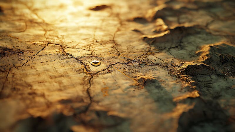 A Vintage Textured World Map Highlighting Geographical Details and Rich ...