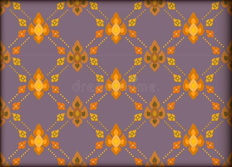Vintage thai style pattern stock vector. Illustration of decoration - 39350121