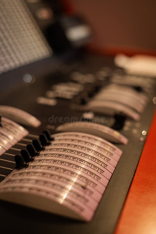 Vintage Theater Lighting Control Console Stock Image - Image of stage ...