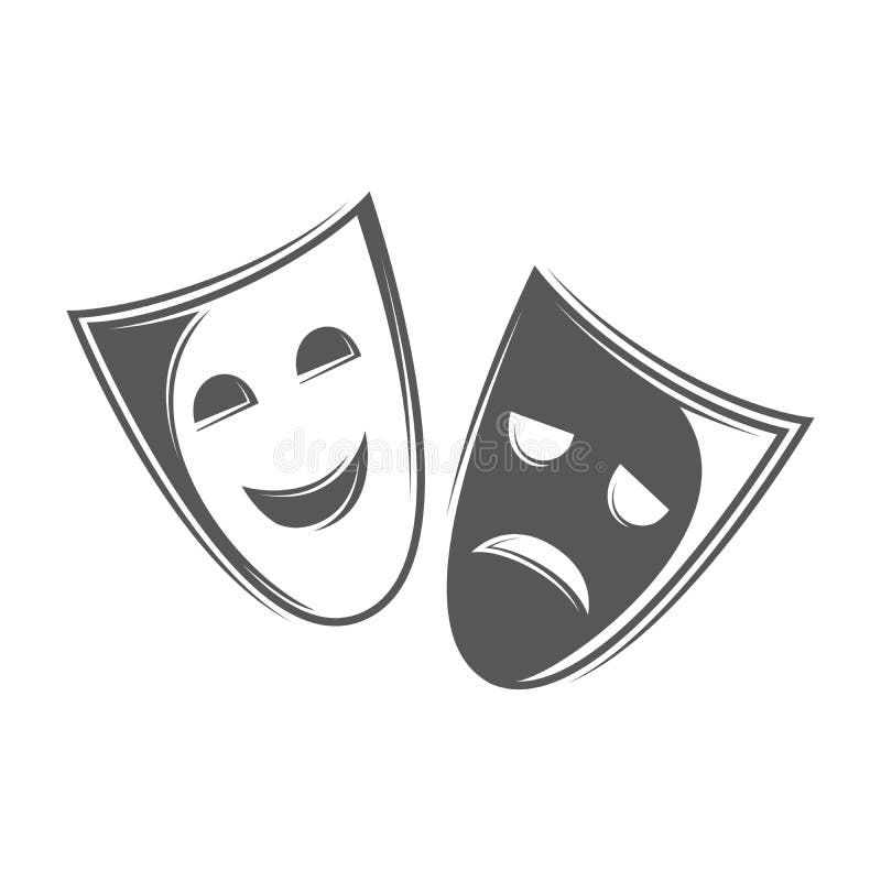 Vintage Theater Masks Emblem Stock Illustrations – 32 Vintage Theater ...