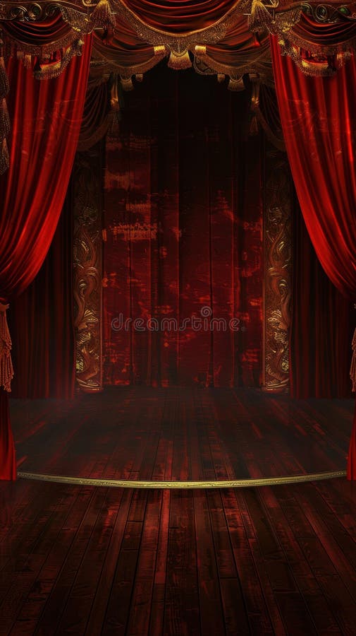 Vintage Theater Setting. Classic and Elegant Theme Concept Stock ...