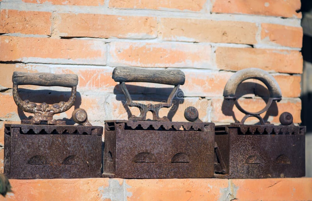 Vintage three irons stock photo. Image of ancient, market - 34274240