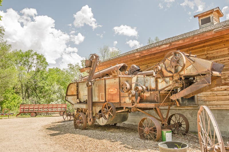 Old Threshing Machine stock image. Image of machine, threshing - 34005435