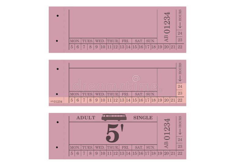 Old Bus Ticket Stock Illustrations – 725 Old Bus Ticket Stock ...