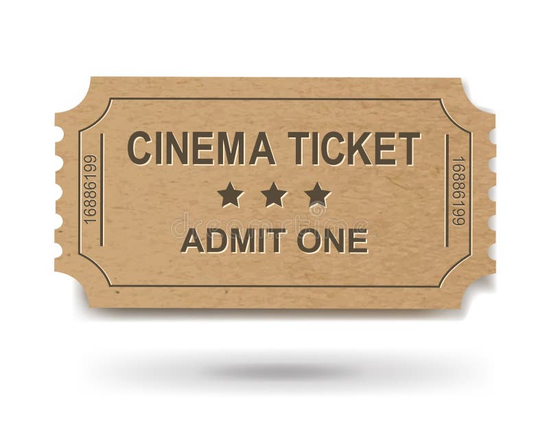 Vintage Ticket and Isolated White Background Stock Vector ...