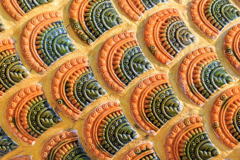 Vintage Tile Texture in Temple Stock Photo - Image of wallpaper ...