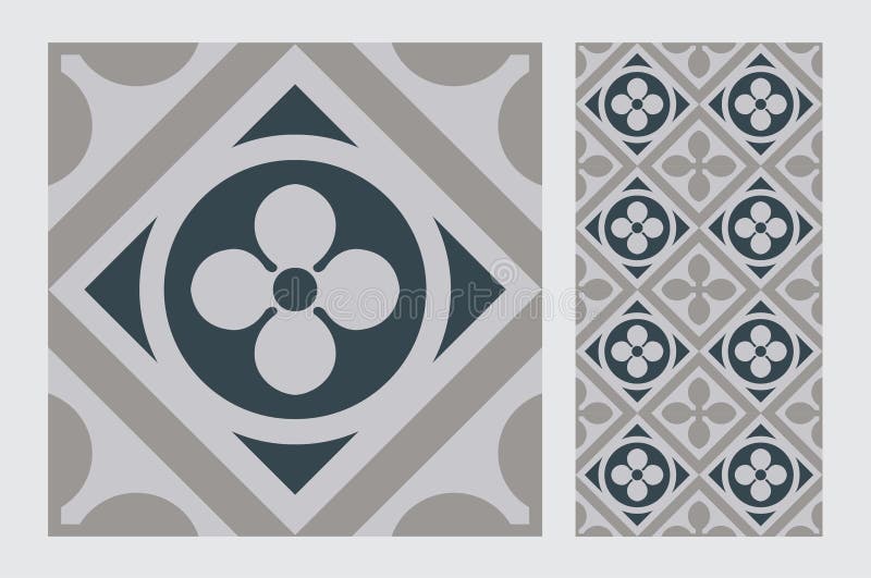 Vintage tile stock vector. Illustration of artistic, exterior - 90074338