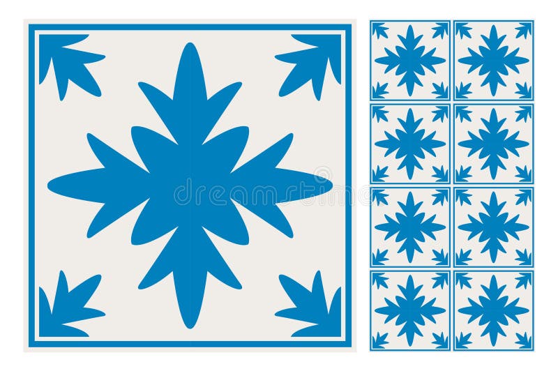 Vintage Tiles Patterns Antique Seamless Design in Vector Illustration ...