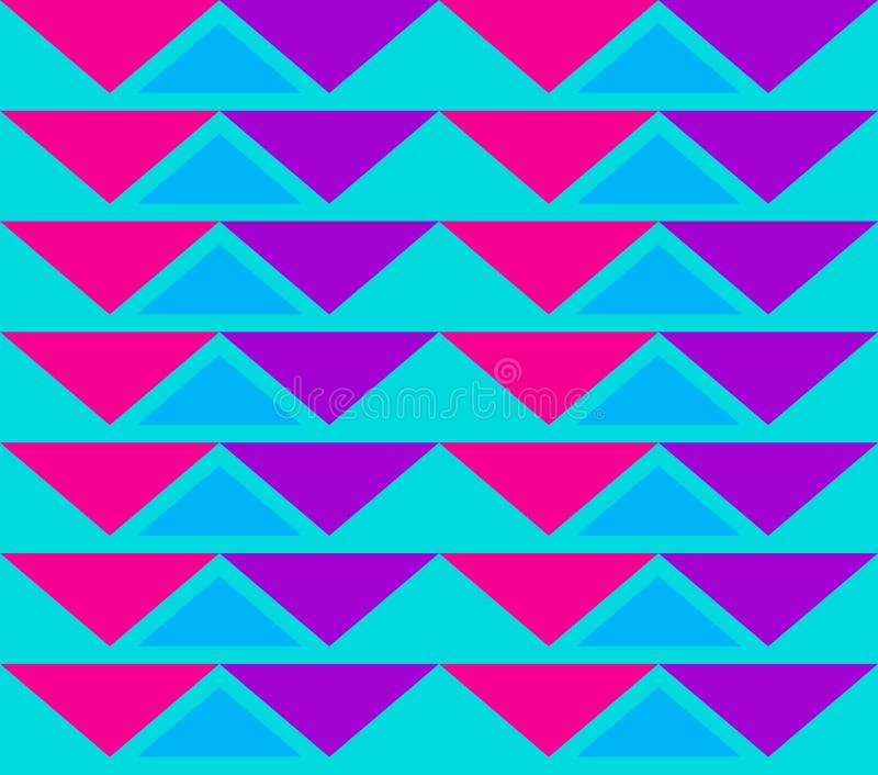 Vintage Tiling Seamless Pattern with Triangles. Abstract Retro Ornament ...