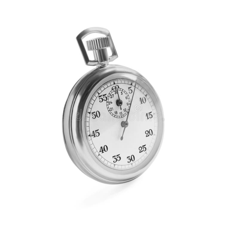 Vintage Timer Isolated on White, Top View. Measuring Tool Stock Image ...