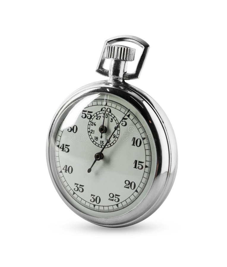 Vintage Timer Isolated on White. Measuring Tool Stock Image - Image of ...