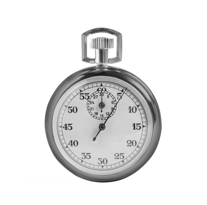 Vintage Timer Isolated on White, Top View. Measuring Tool Stock Image ...