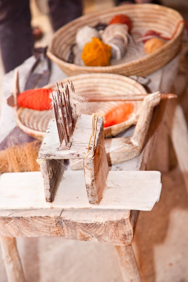 Vintage Tools and Natural Wool Stock Image - Image of ecological ...