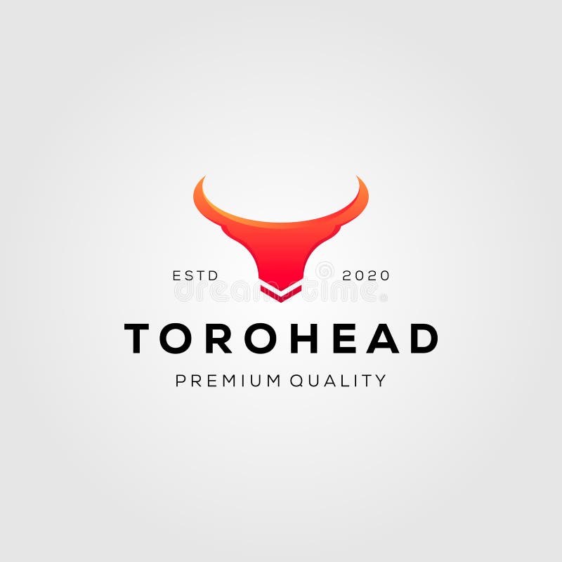 Vintage Toro Head Bull Logo Vector Designs Stock Vector - Illustration ...
