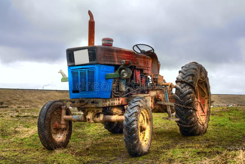 Vintage tractors stock photo. Image of wheel, green, unique - 10806068