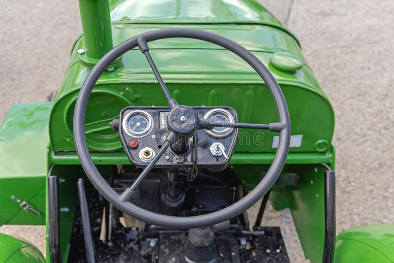 Vintage Tractor Steering Wheel Stock Image - Image of transportation ...
