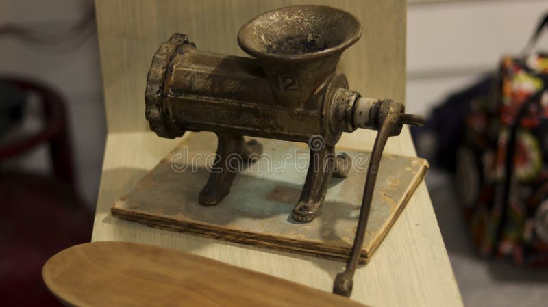 Vintage or Traditional Coffee Grinder at the Display Stock Photo ...