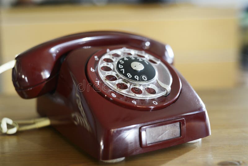 Vintage Traditional Dial Telephone Stock Image - Image of connect ...