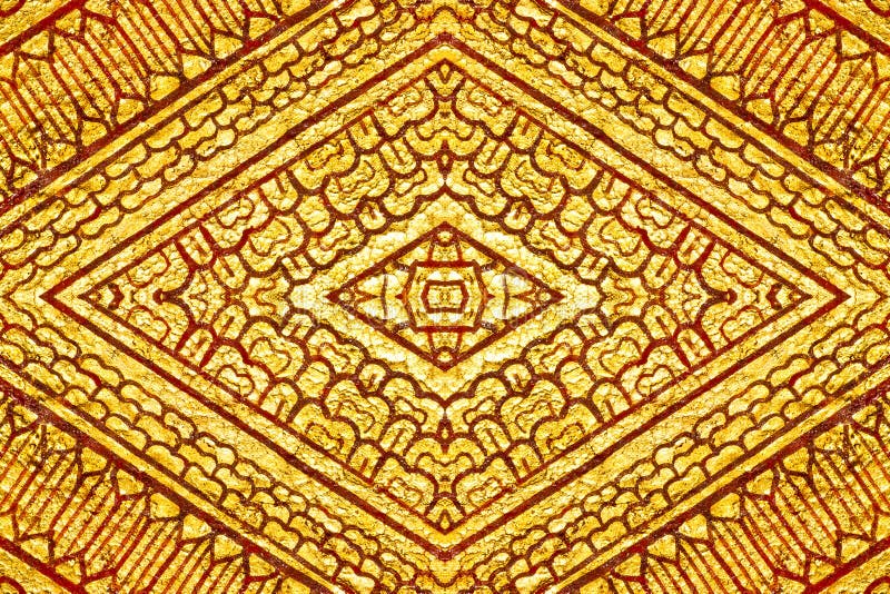 Vintage Traditional Thai Style. Stock Image - Image of bright, golden ...