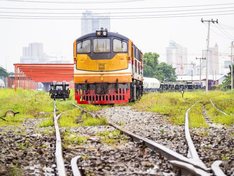 Vintage Train Engine on Track Stock Photo - Image of vintage, train ...