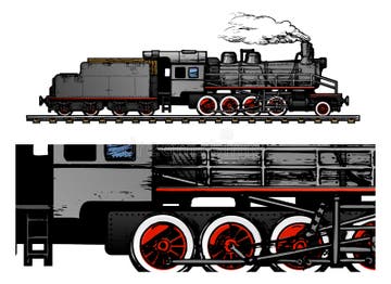 Vintage Steam Train Side View Stock Illustrations – 229 Vintage Steam ...