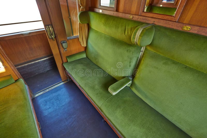 Vintage Train Interior stock image. Image of classic - 128774797