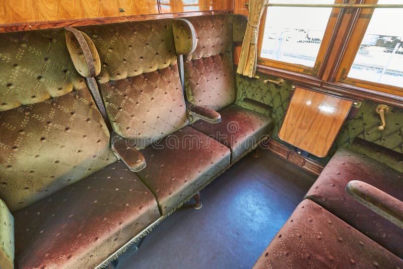 Vintage Train Interior stock photo. Image of long, carriage - 94205968