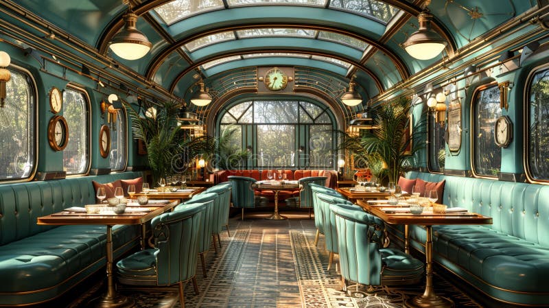 Vintage Train Themed Restaurant Stock Illustrations – 7 Vintage Train ...