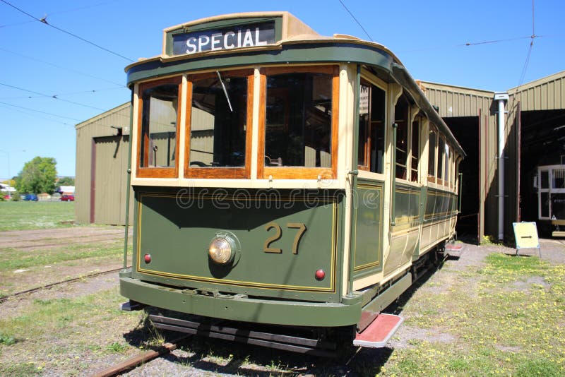Vintage tram carriage editorial stock photo. Image of track - 37657948